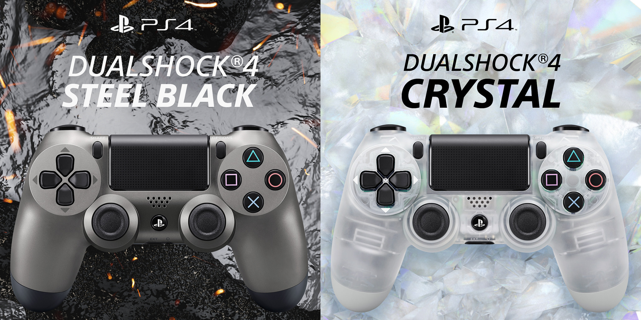 Un trailer pour les DualShock 4 Crystal et Steel Black - JVFrance